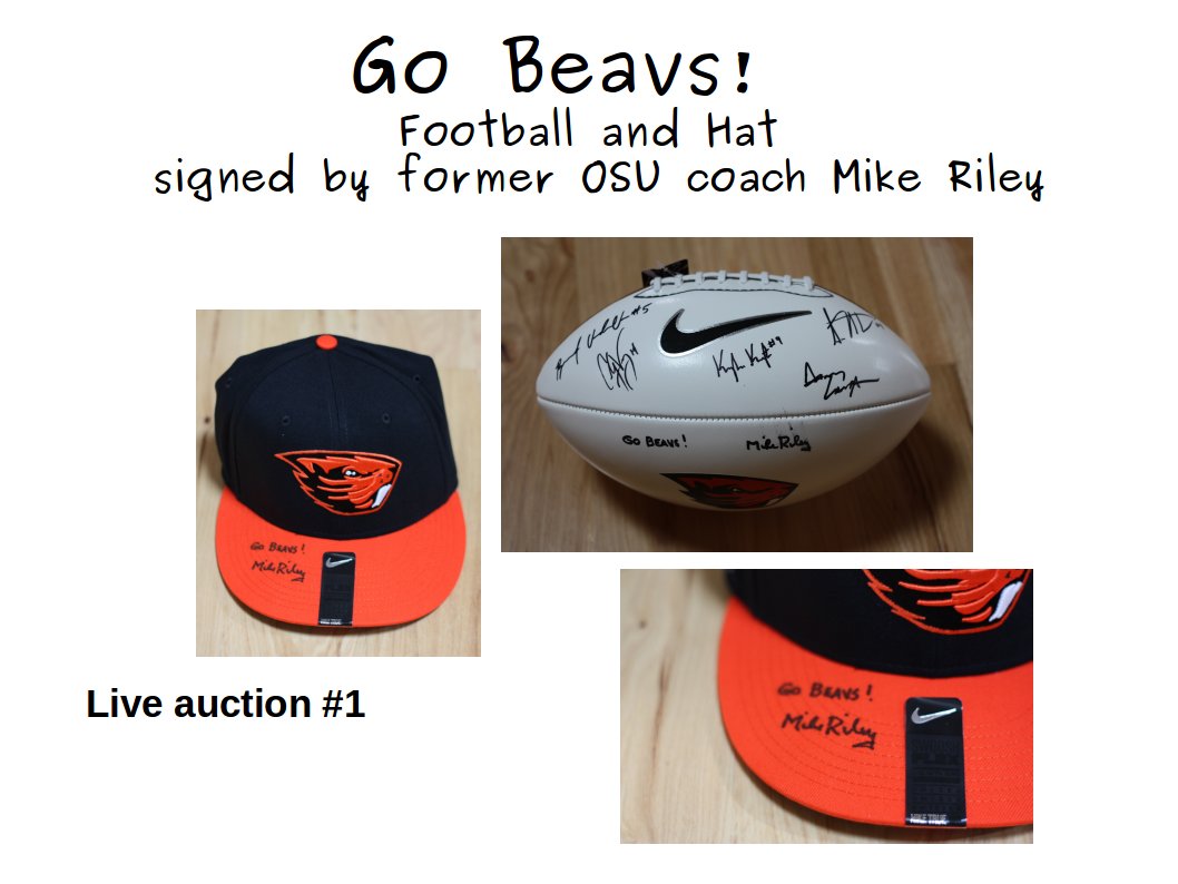 LA 01 Go Beavs! signed Footballl and Hat – Philomath Montessori School